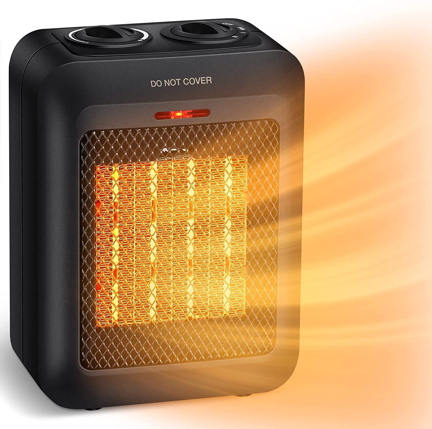 GiveBest Portable Ceramic Heater 1500W/750W with Overheat Protection ...