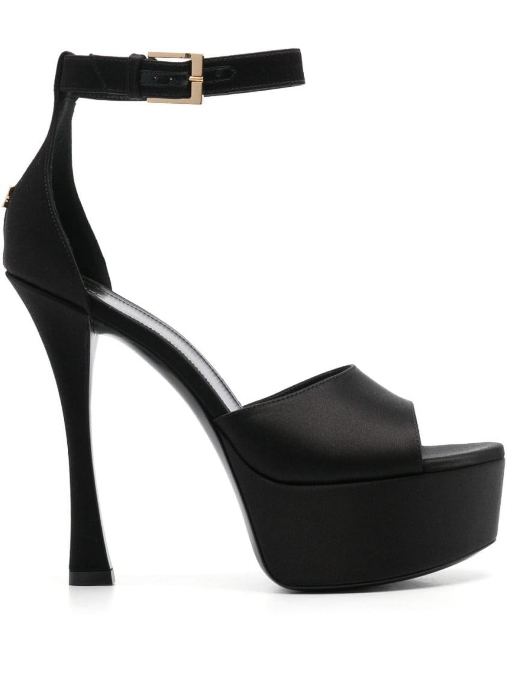 Givenchy Black Platform Sandals With Liquid Viscose-Silk Blend Black ...