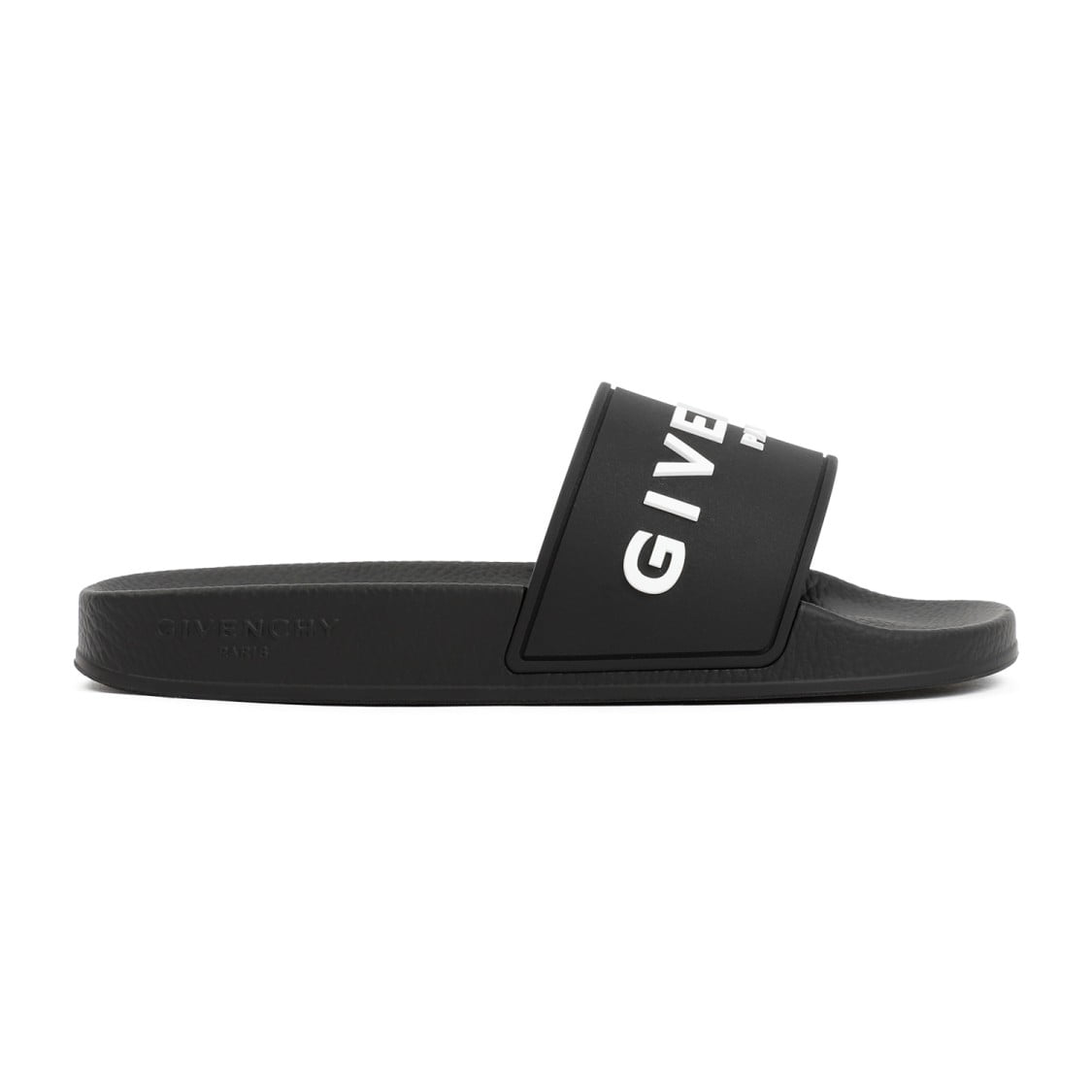 Givenchy Black Logo Flat Slide Sandals Black (Women's) - Walmart.com