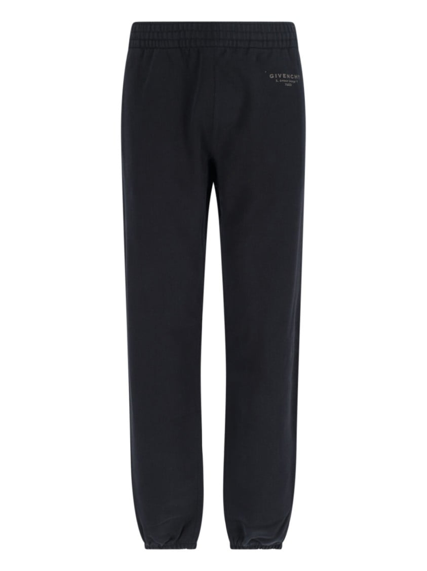 Givenchy Logo Track Pants, In Black Cotton, Elasticated Mid-Rise (Men's ...