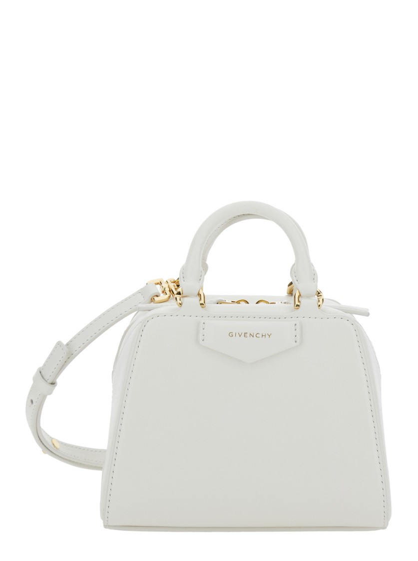 Givenchy Women's Antigona Cube Nano' White Crossbody Bag With Laminated ...
