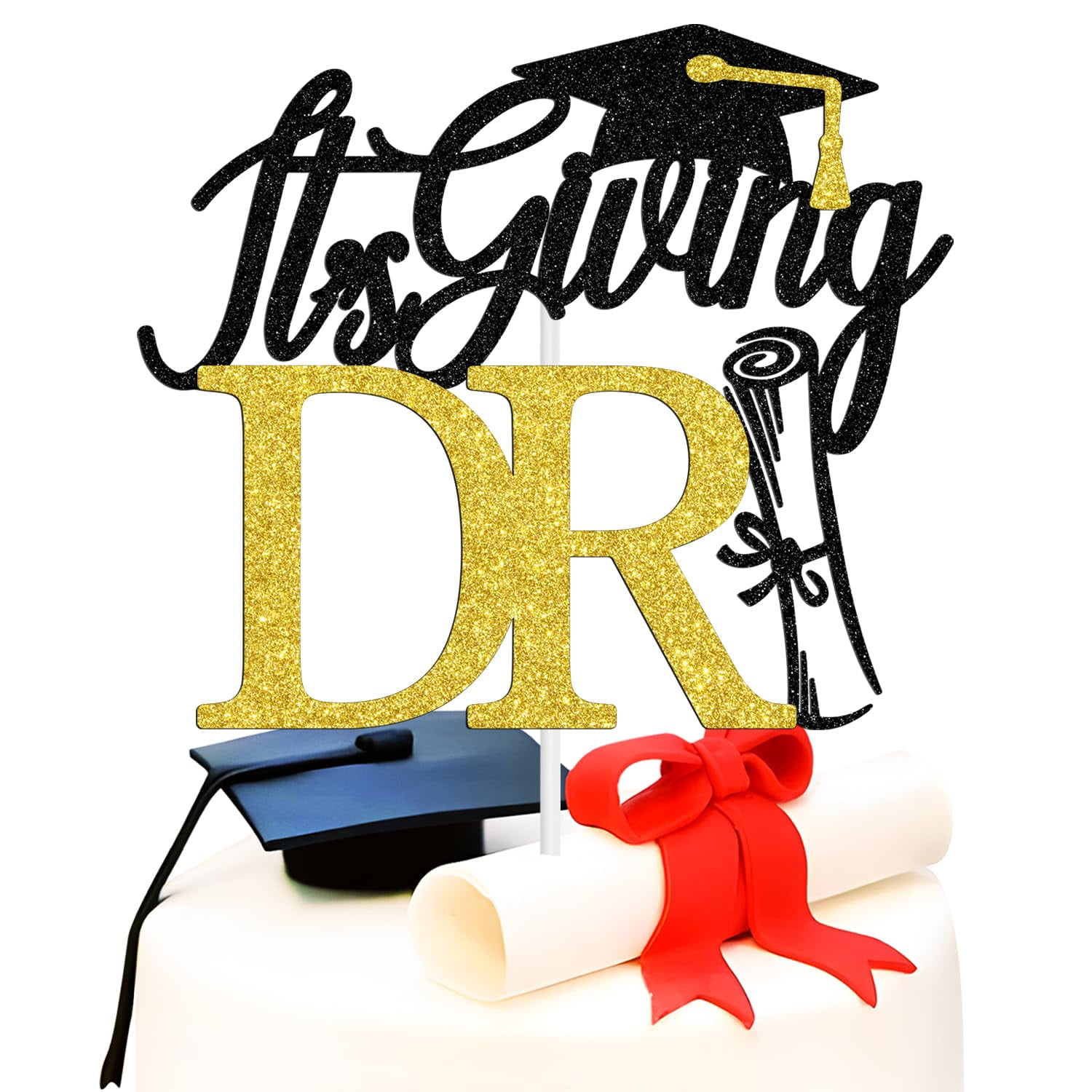 It's Giving DR Cake Topper, Congrats BSL1 Doctor/PHD, Doctoral Degree ...