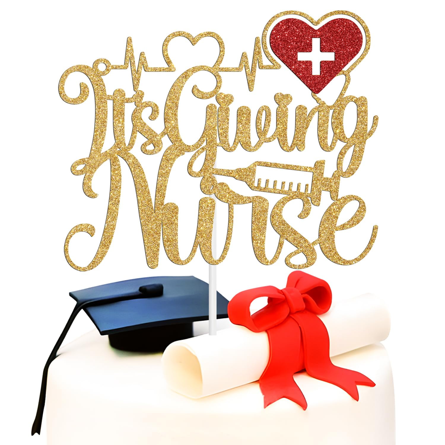 It's Giving Nurse FEV6 Cake Topper, Congrats BSN/Nurses Call the Shots ...