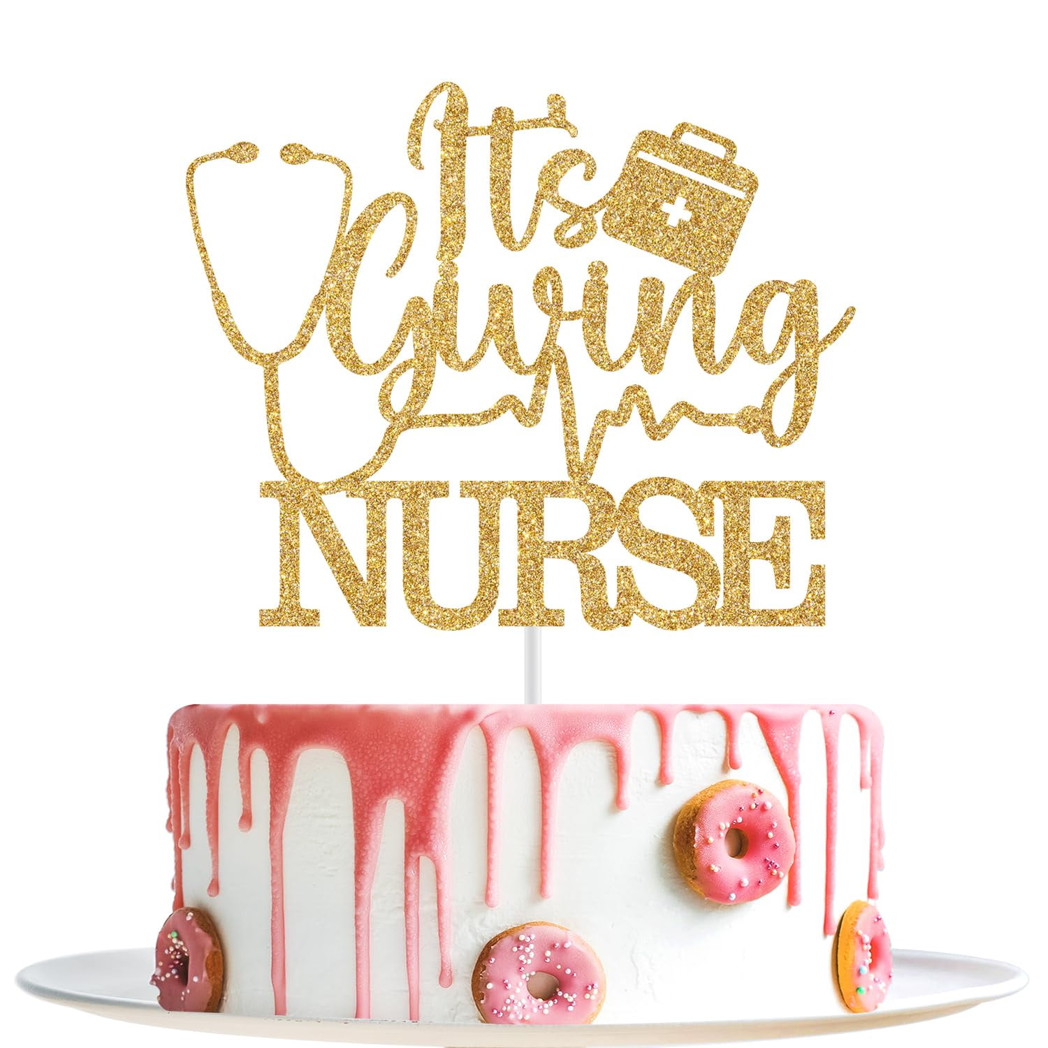 It's Giving NurseEGSC Cake Topper, Nurse Graduation Decorations ...