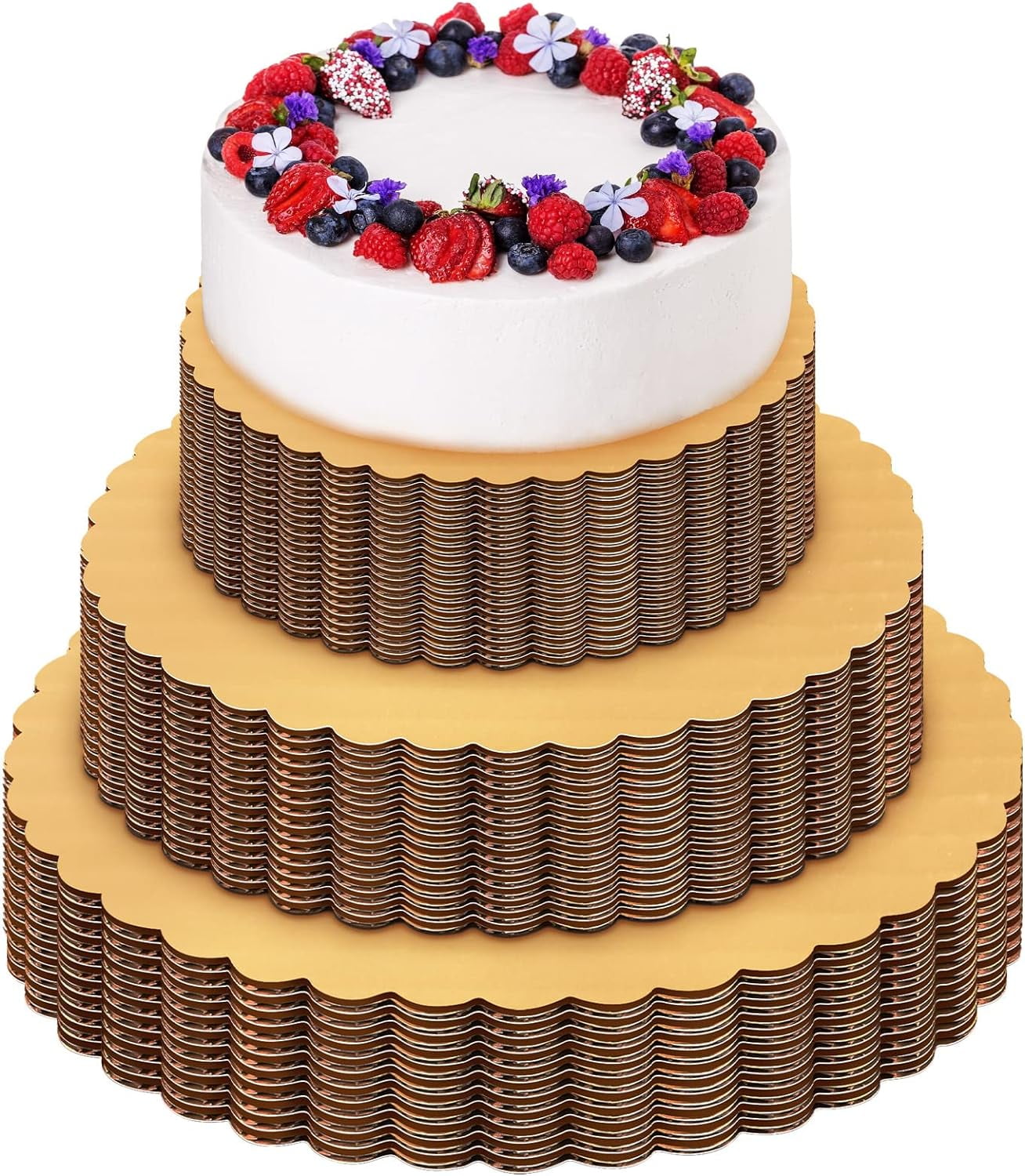 Gixusil 30 Packs 6 / 8 / 10 inch Gold Cakeboard Rounds Cake Circles ...