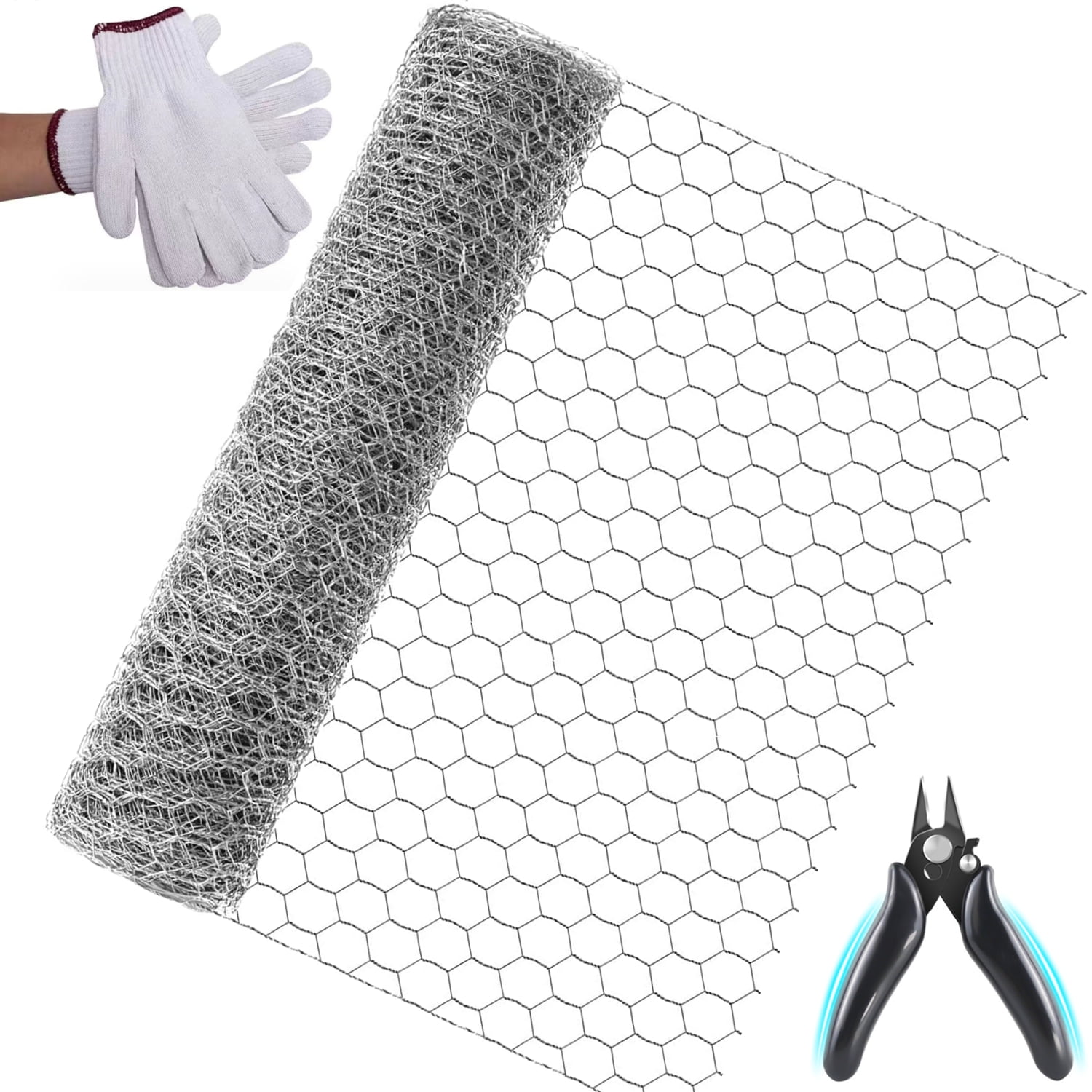 Gixusil Chicken Wire 15.74 in x 197 in Poultry Wire Netting Hexagonal ...