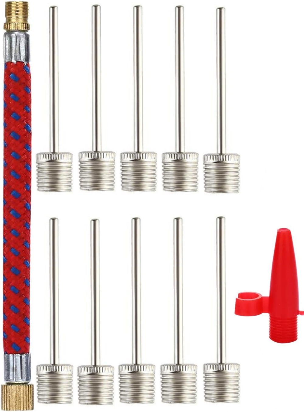 Gixusil Pump Needle Inflator Adapter Kit, 10 Pcs Air Needle Ball ...