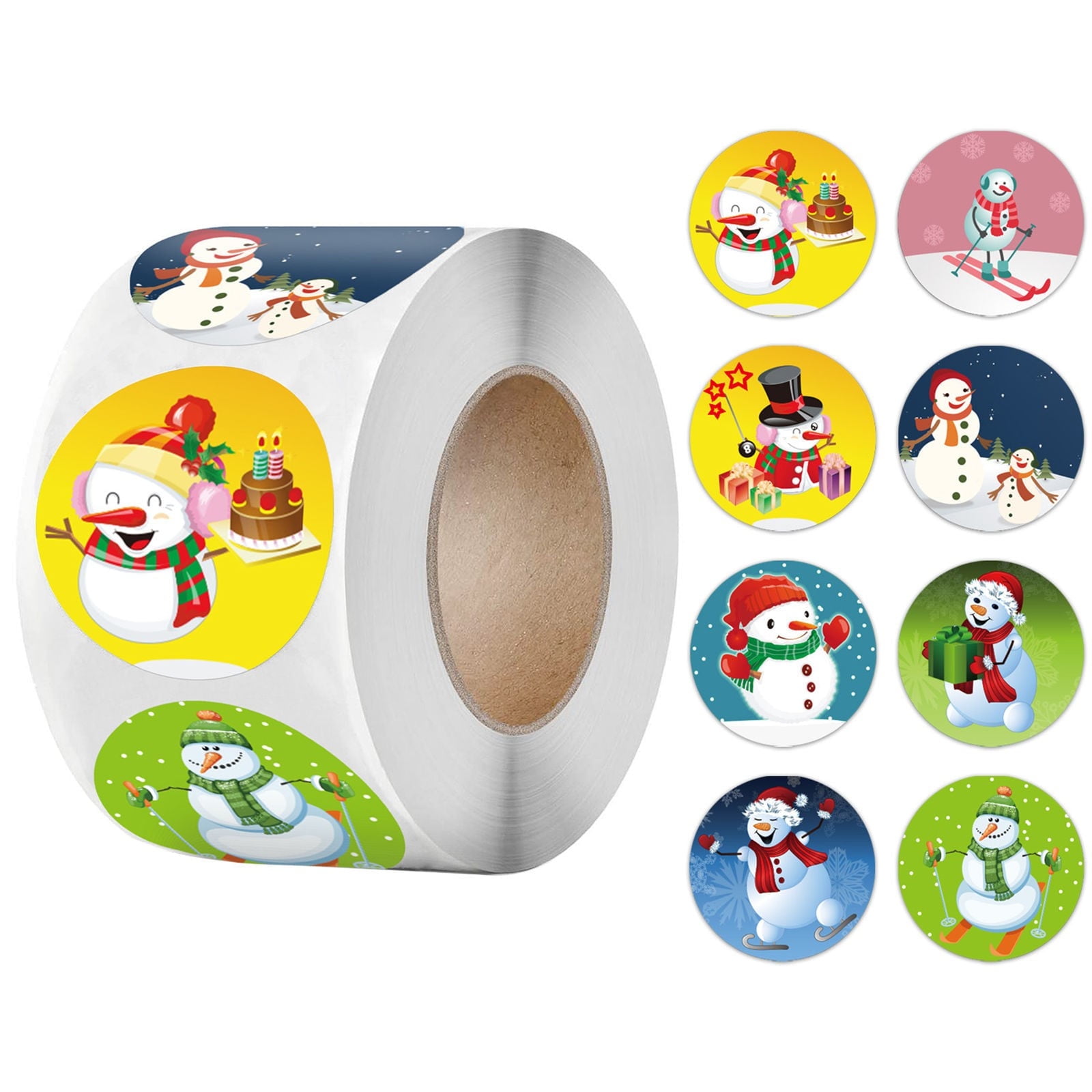 giyblacko Christmas Stickers, 500pcs/Roll, Self Adhesive, Holiday ...