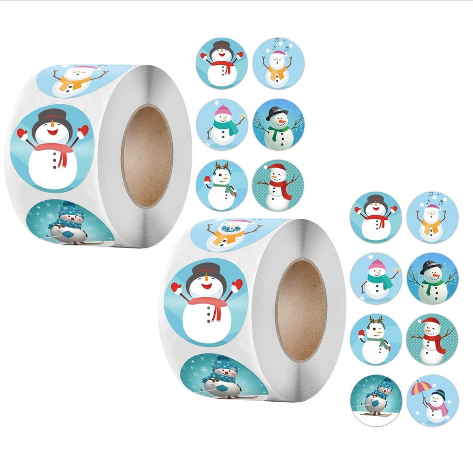 Giyblacko Christmas Stickers Roll Gift Sticker Holiday Pack Gift ...