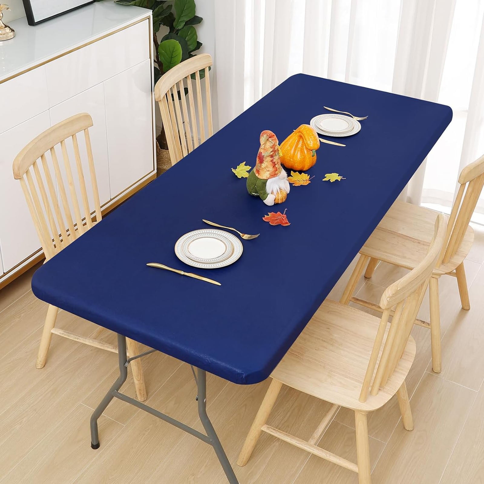 Giyblacko Clearance Rectangle Tablecloth Elastic Fitted Flannel Vinyl ...