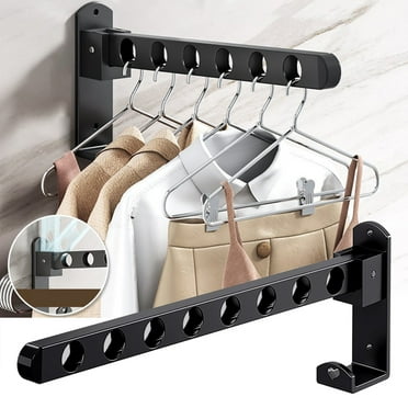 Wall Clothes Hanger Rack 2 Pack Stainless Steel Laundry Hanging Rack ...