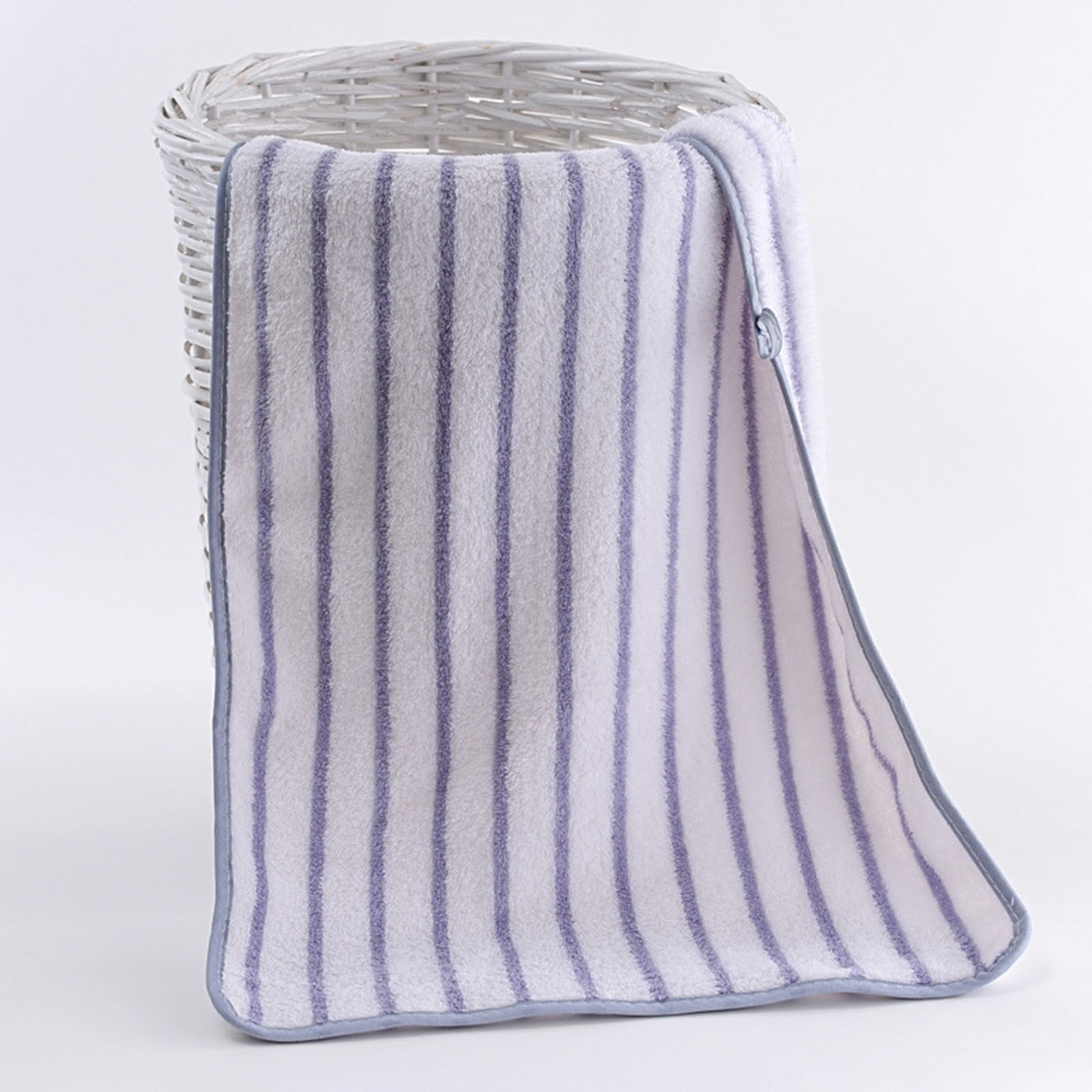 Giyblacko Coral Velvet Towel Soft Absorbent Face Towel Cation Stripe ...