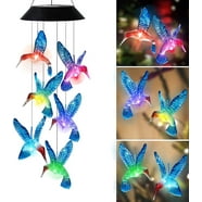 Mainstays Outdoor 30"H Solar Hummingbird Plastic Mobile Chime - Walmart.com