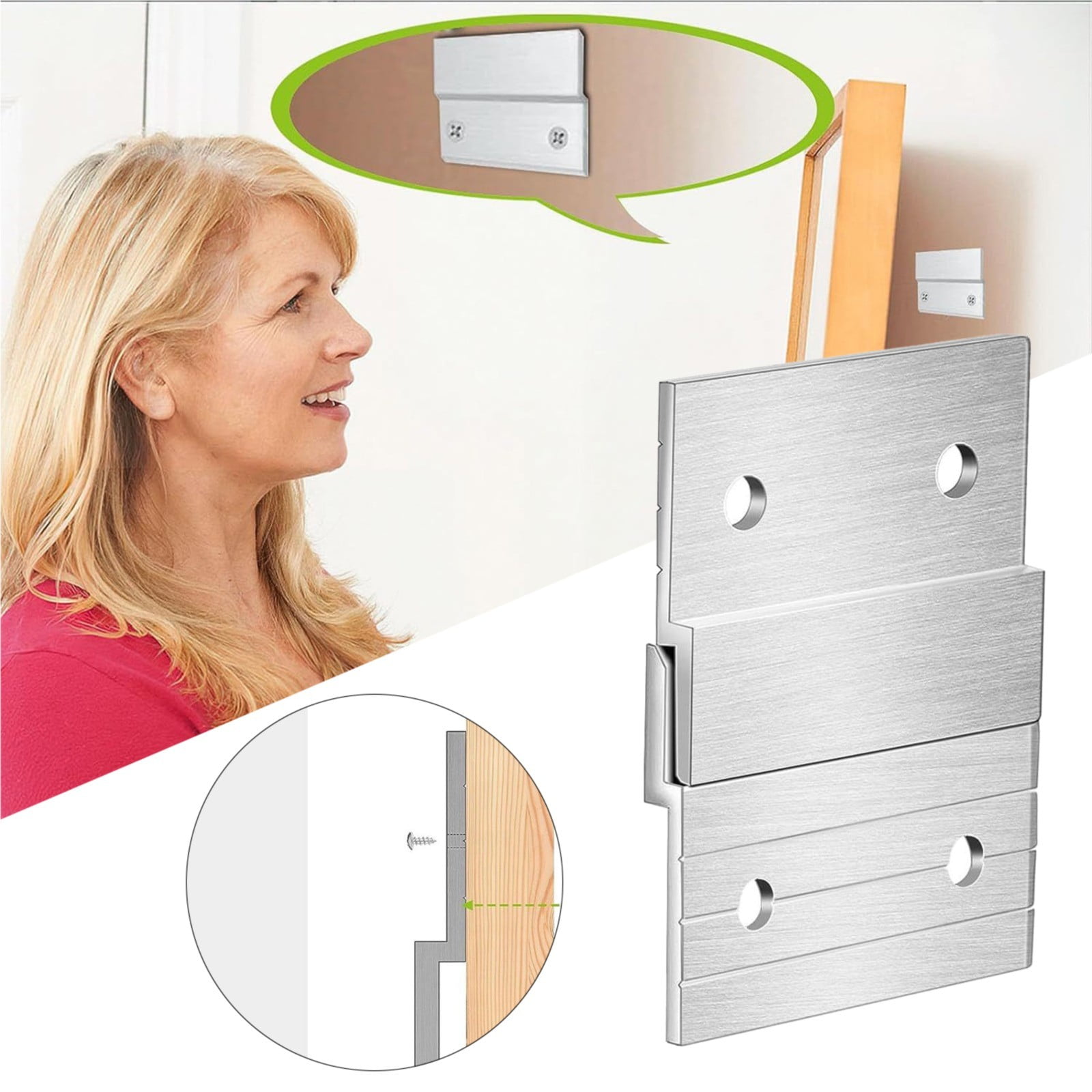 Giyblacko Heavy Duty Aluminum Z Bar Wall Mount Picture Hanger For ...