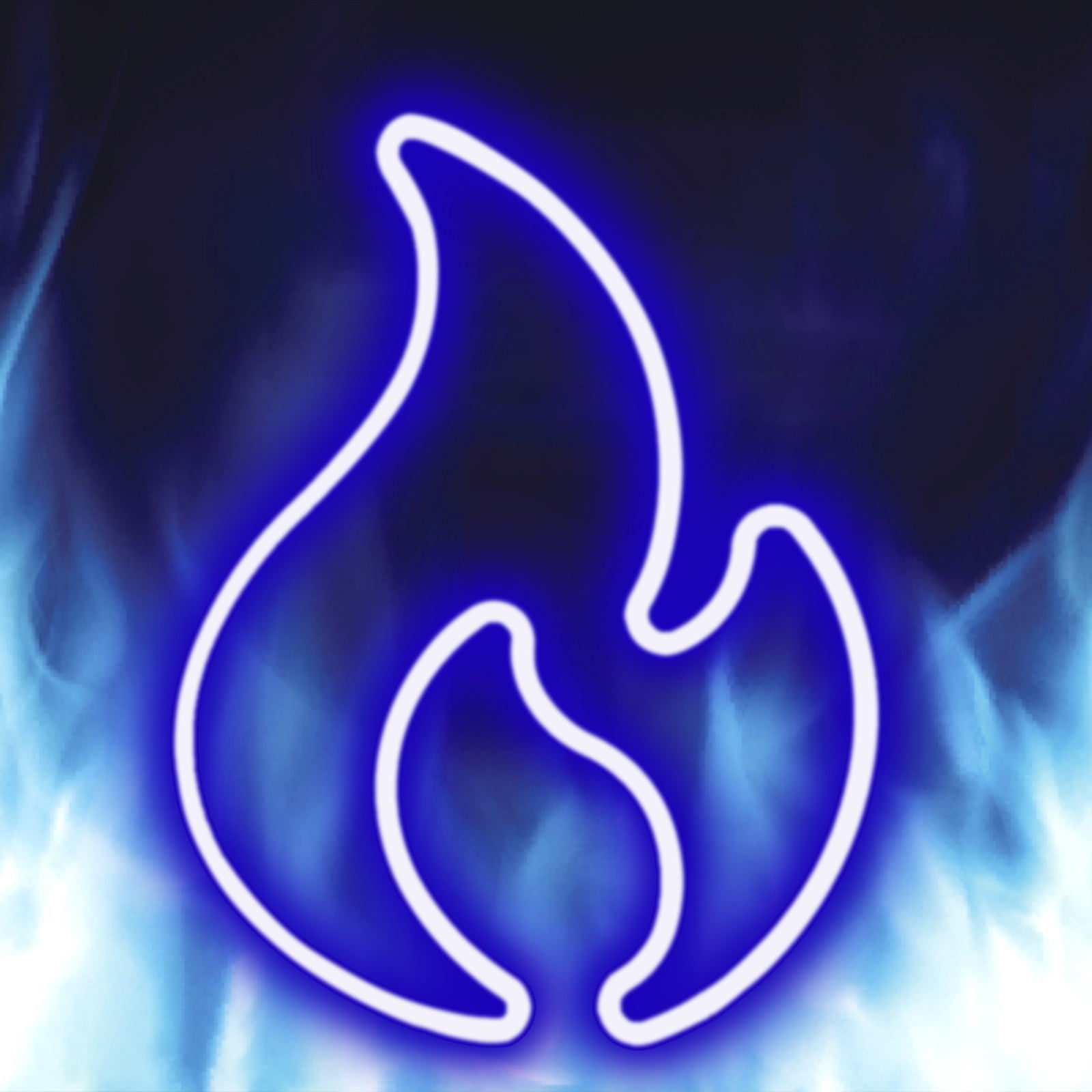 Giyblacko Night LightsFlame Neon Sign For Bedroom Wall Decor USB Or ...