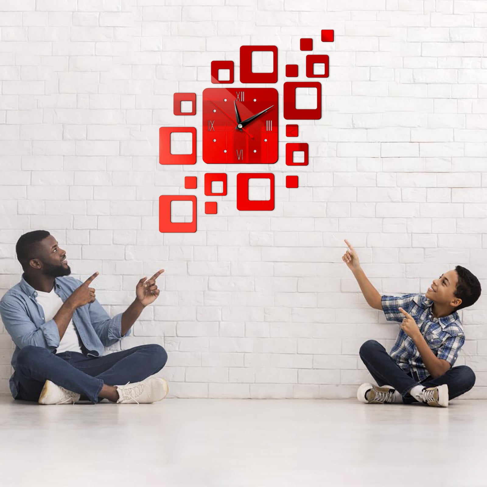 Giyblacko Wall stickersCreative Clock Acrylic Wall Sticker Universal ...