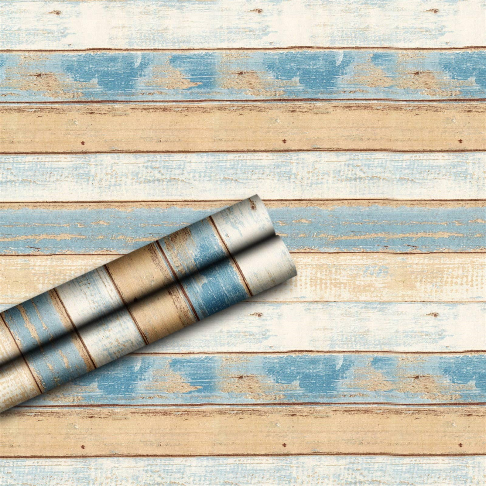 Giyblacko Wall stickersFaux Wood Look Textured WallpaperVintage Rustic ...