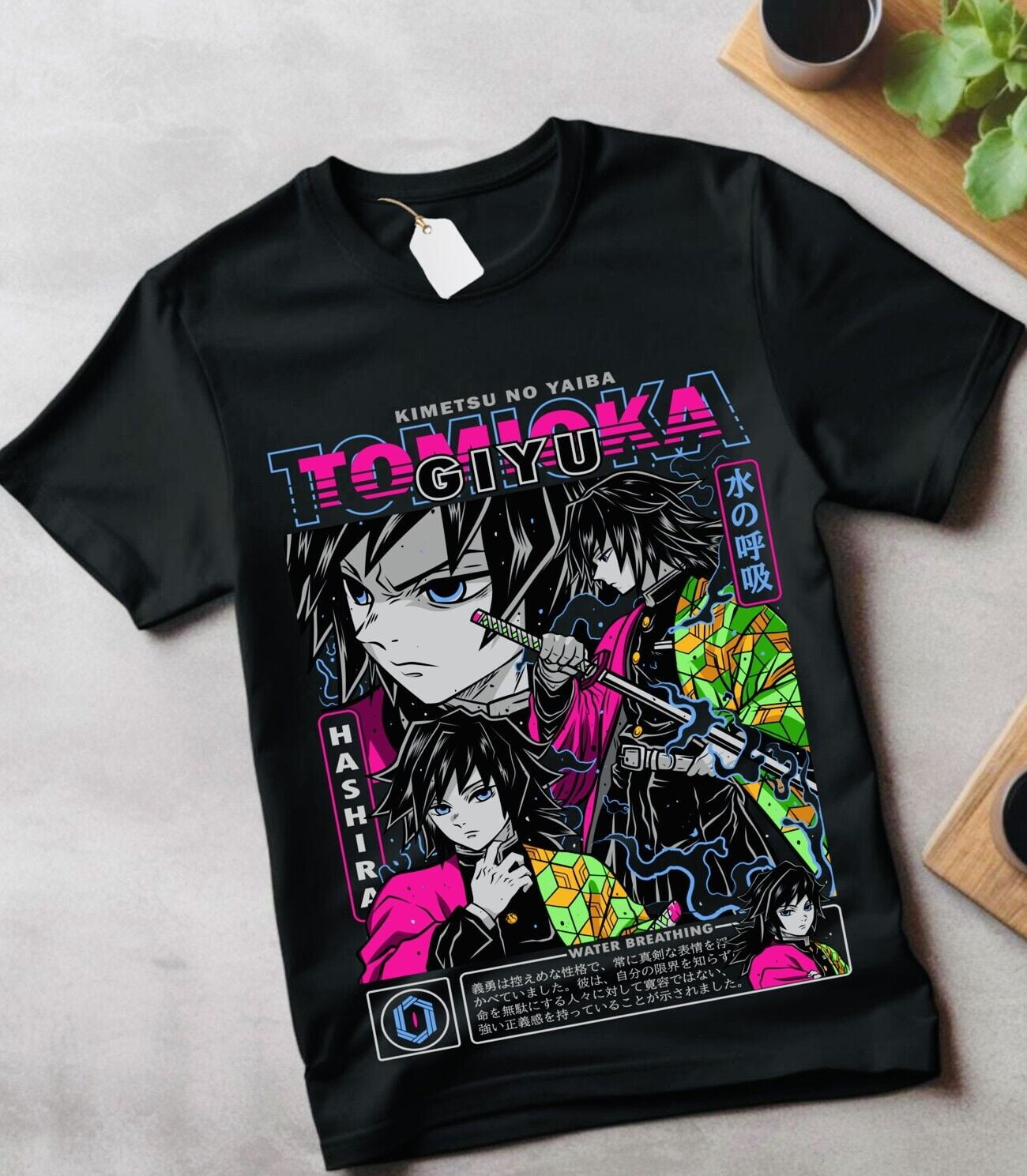 Giyu Tomioka T-Shirt Demon Slayer Kimetsu No Yaiba Anime sell Shirt ...