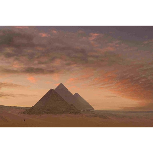 Giza Pyramids Egypt Poster 24In x 36In Art Poster 24x36 Multi-Color ...