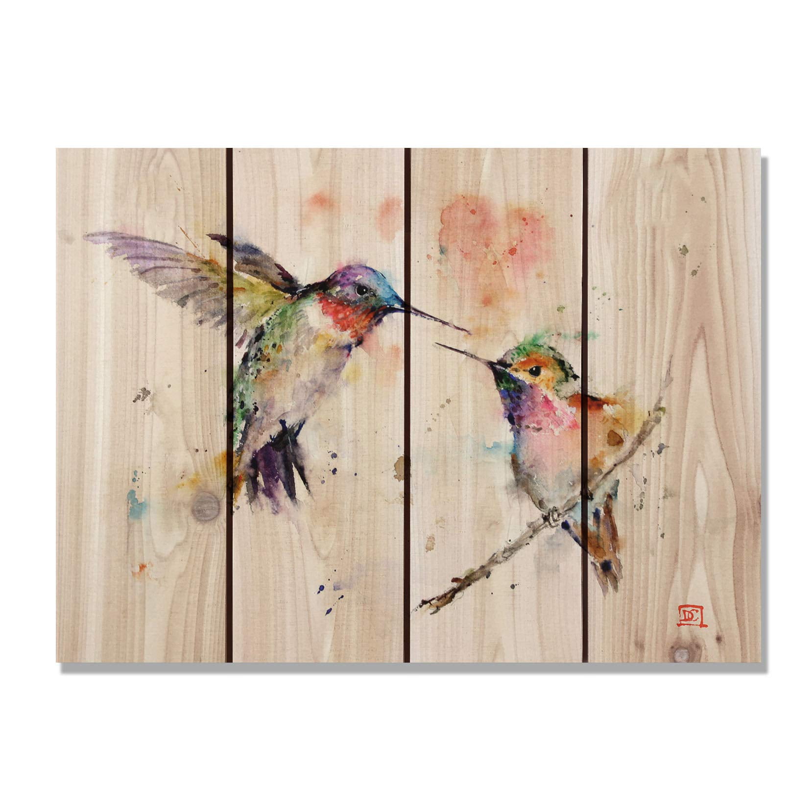 Gizaun Art DCLB2216 Crouser's Love Birds Inside/Outside Cedar Wall Art ...
