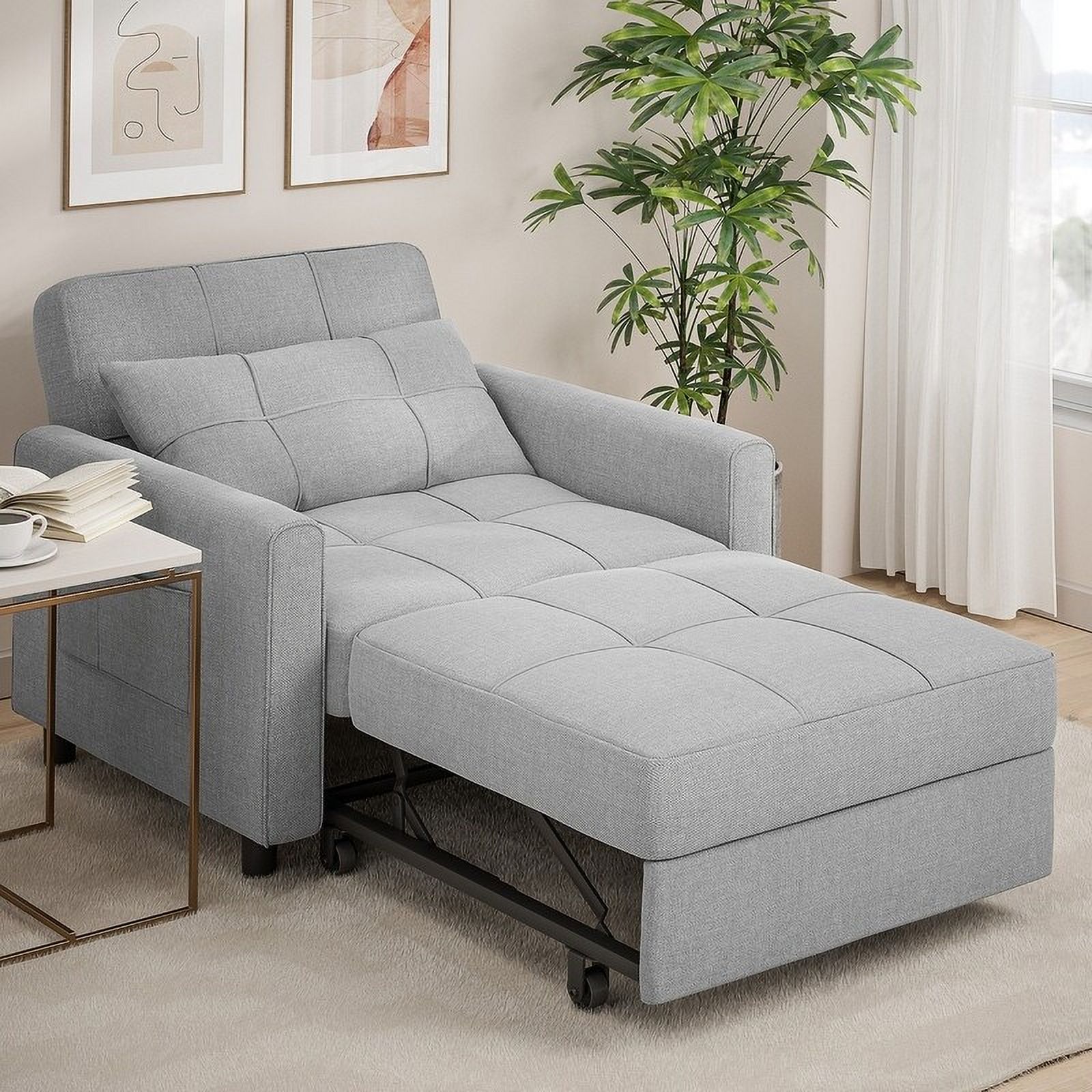 Gizoon 3-in-1 Adjustable Sleeper Sofa Bed, Pull Out Chair Sofa ...