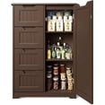 Gizoon 33" Small Kitchen Pantry Storage Cabinet with Door and Shelves ...