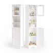 Linon Harding 3-Shelf Dual Sliding Door Floor Cabinet, 26" Wide ...