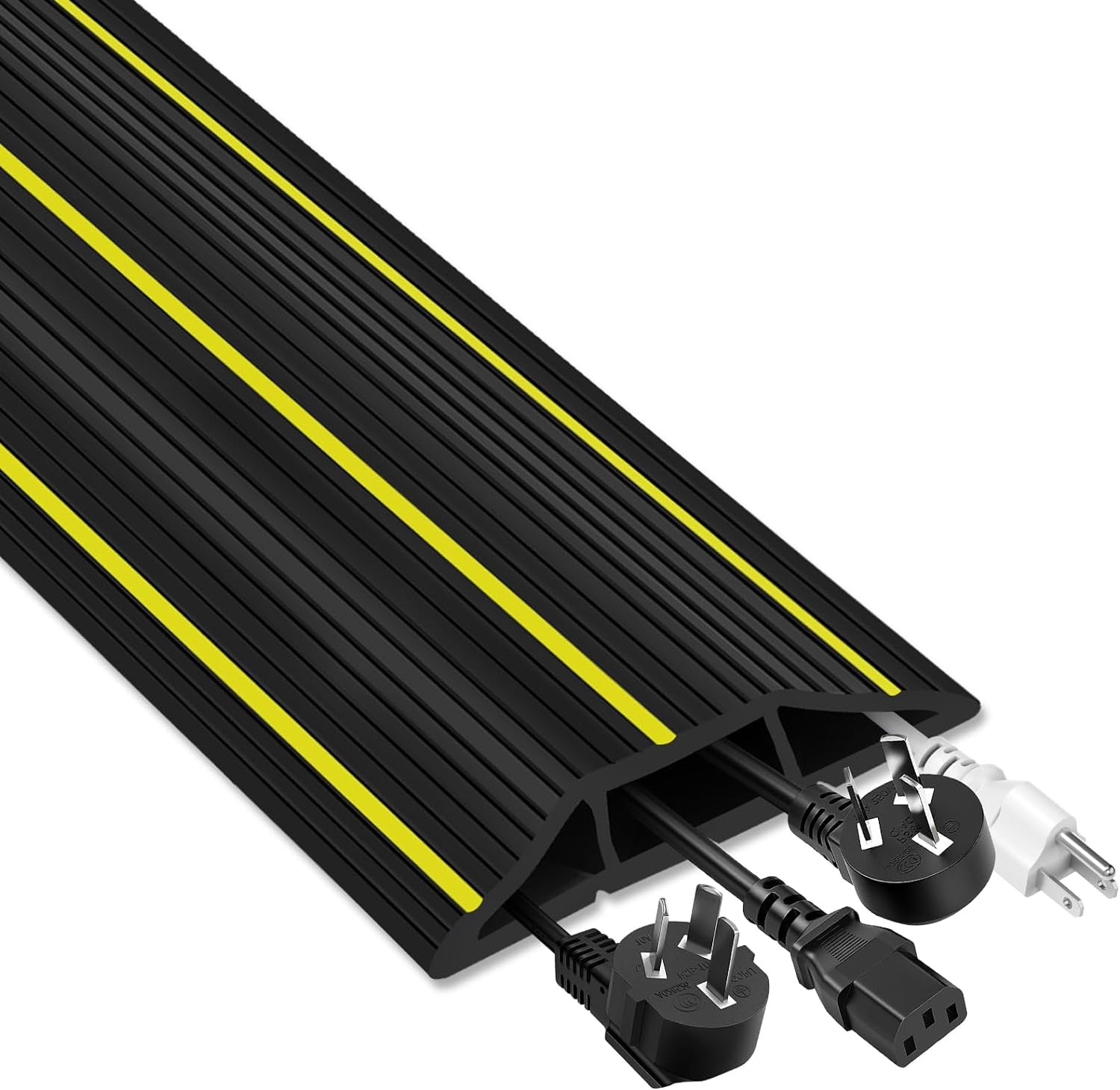 Gkcity Floor Cord Cover, 10 ft Heavy Duty Floor Cable Cover 3 Channels ...