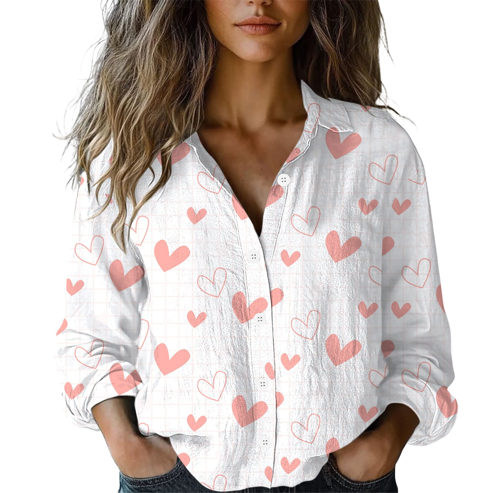 Gkeoshab 2026 New Women's Cute Print Blouse Themed Shirt Valentine's ...