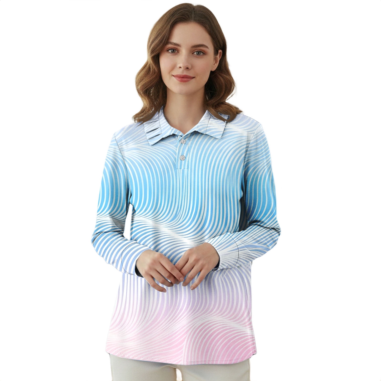 Gkeoshab 2026 Valentine's Day Women's Ruffle Collar Heart Print Blouse ...