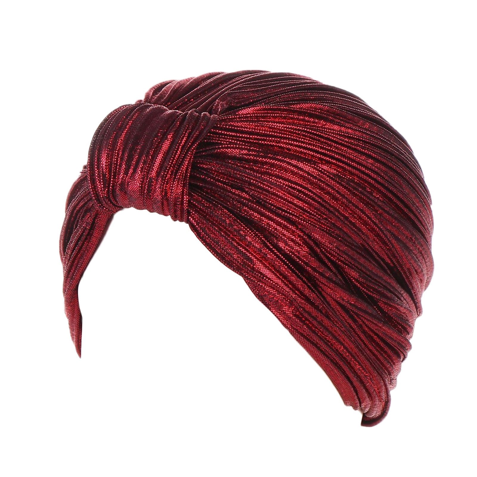 Gkeoshab Head Scarf for Women Women's Pleated Gold Foil Muslim Turban ...
