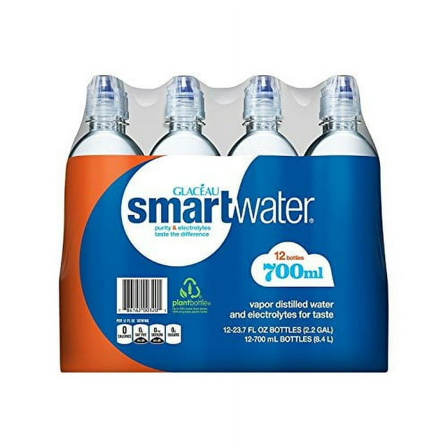 Glaceau SmartWater Water with Sports Cap (700ML bottles, 12 pk ...