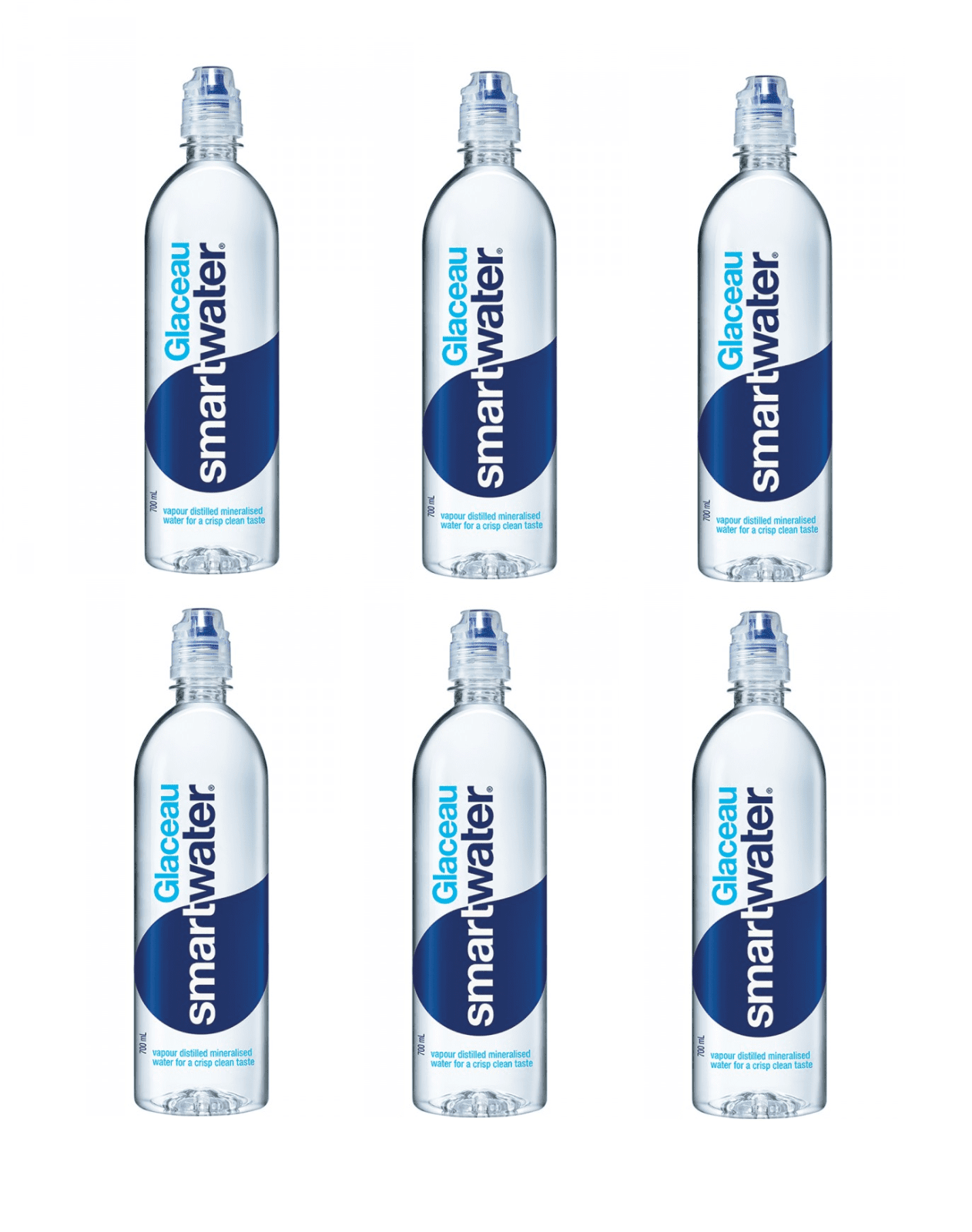 Glaceau Smartwater, Pure Purified Water Drink, 23.7 Fl Oz, Bottle (Pack ...