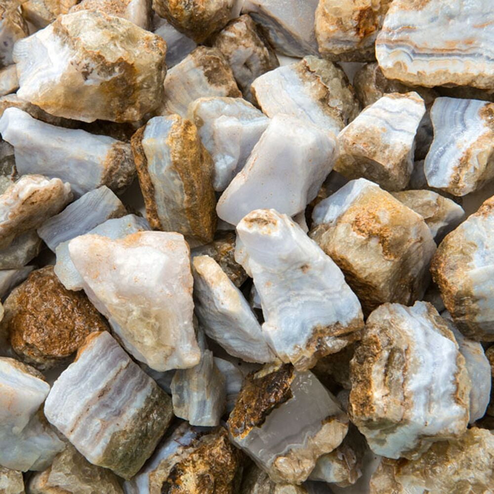 Glacial Blue Lace Agate - Rough Rocks for Tumbling - Wholesale Stone ...