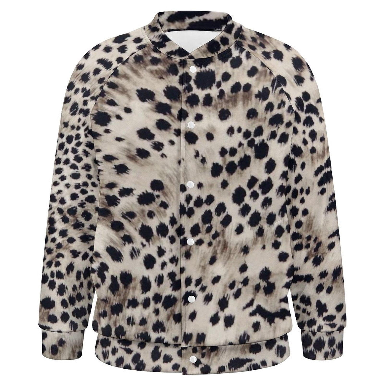 Glacier Black And Gray Cheetah Print Baseball Jersey Fashion Ribbed ...