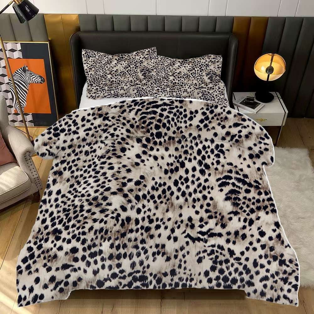 Glacier Black And Gray Cheetah Print Comforter Set Full Size Bedding ...