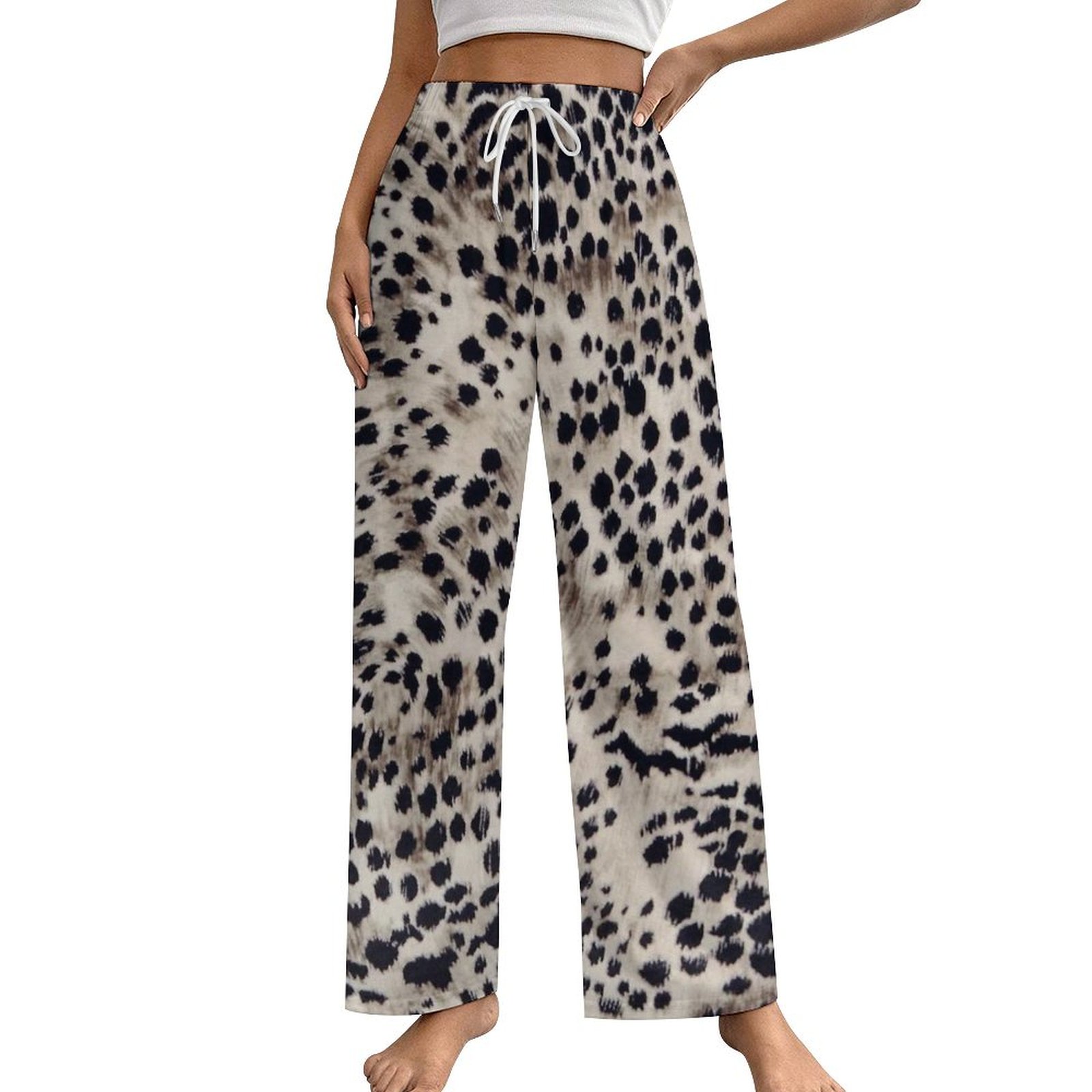 Glacier Black And Gray Cheetah Print Women's Pajamas Pajama Pants Women ...