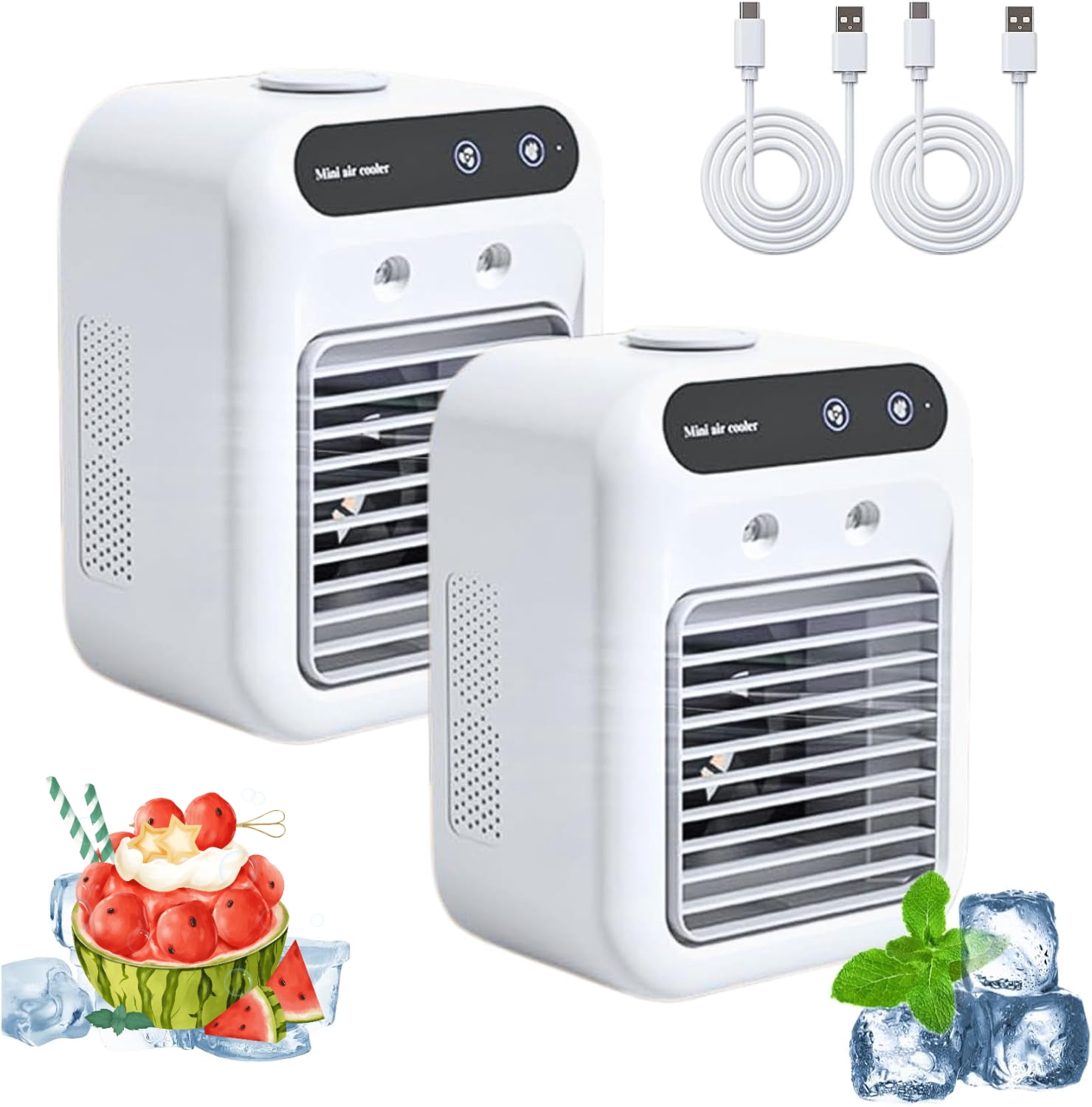 Glacier Breeze Portable AC 2025 Upgrade - 4-in-1 Mini Air Cooler ...
