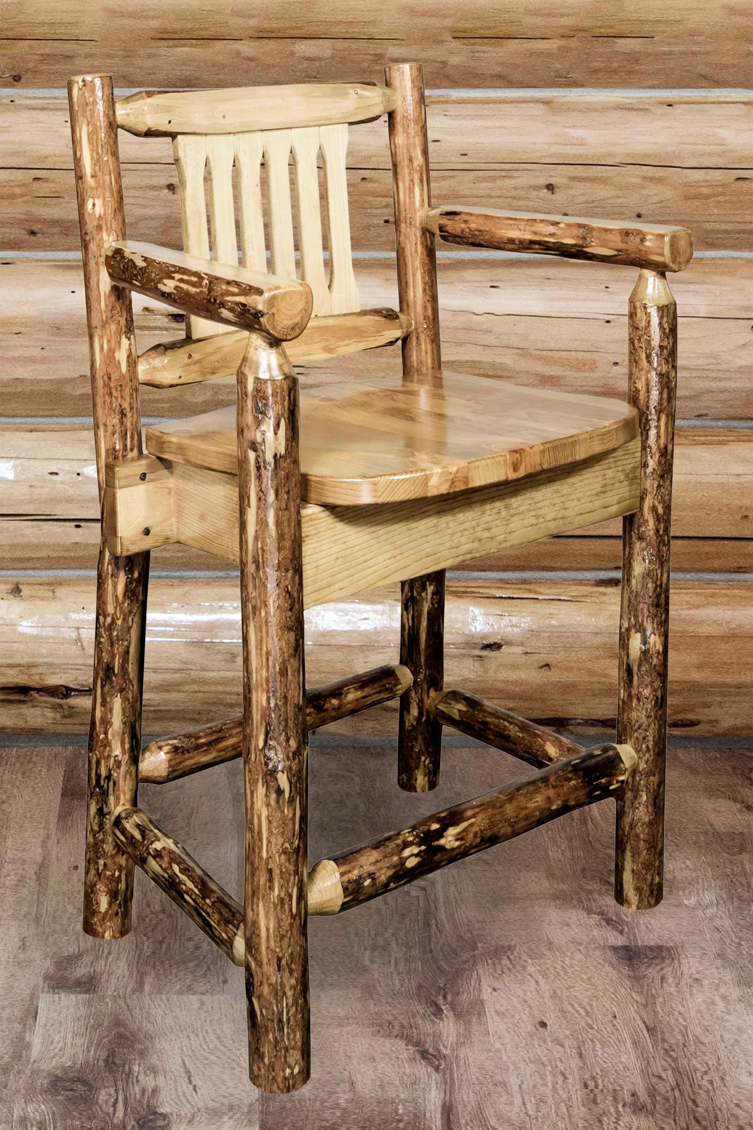 Glacier Country Collection Counter Height Captain's Barstool - Walmart.com