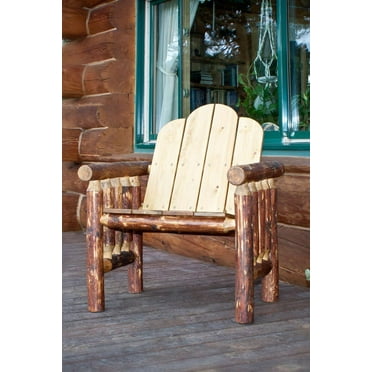 Glacier Country Collection Adult Log Rocker, Exterior Stain Finish ...