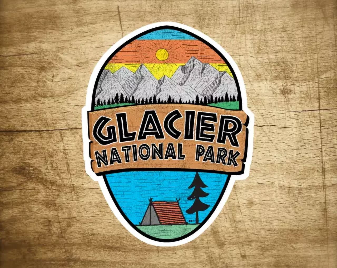 Glacier Decal Sticker National Park Montana Sticker Camping Tent Phone ...