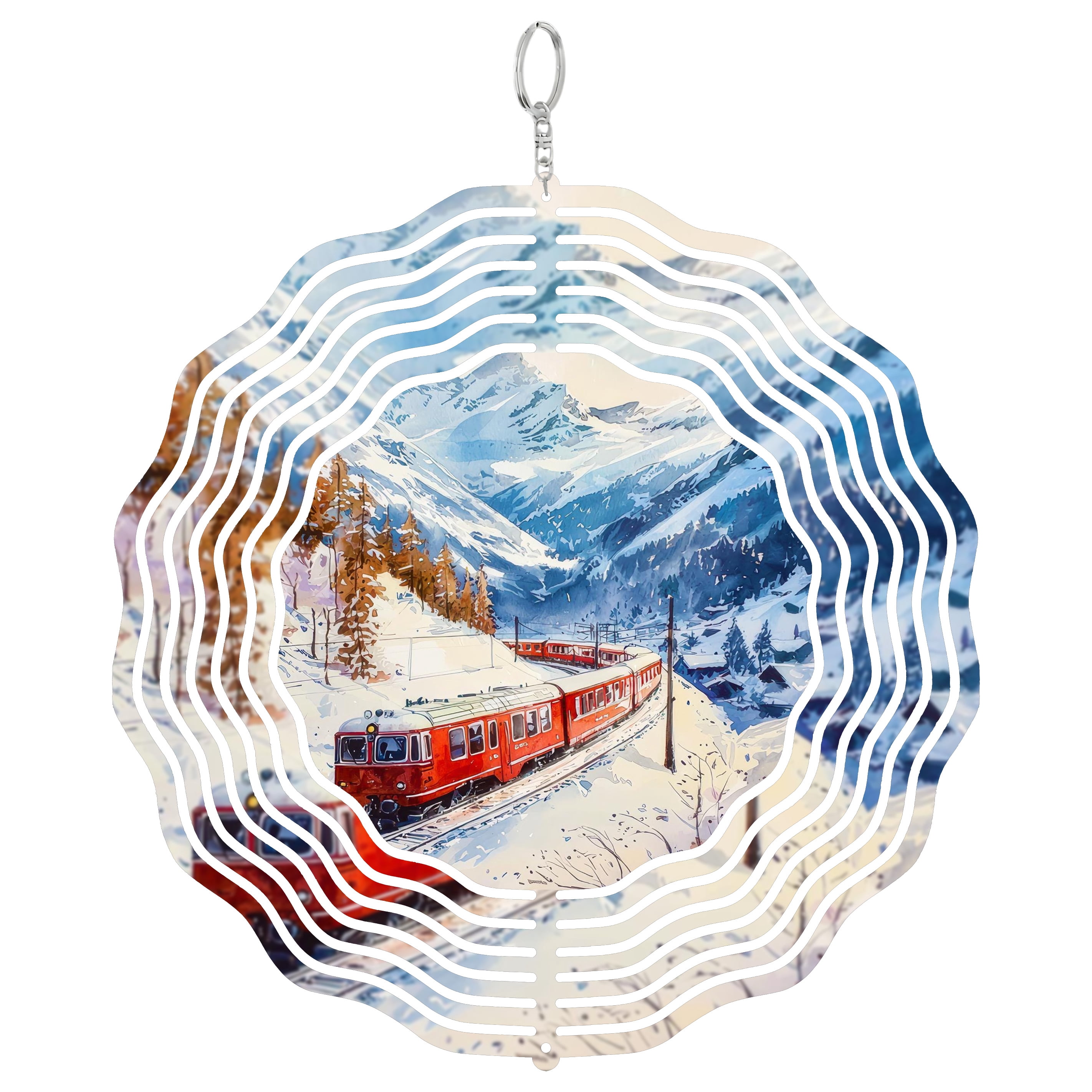 Glacier Express Train 3D Wind Spinner Swiss Alps Scenic Art - Walmart.com