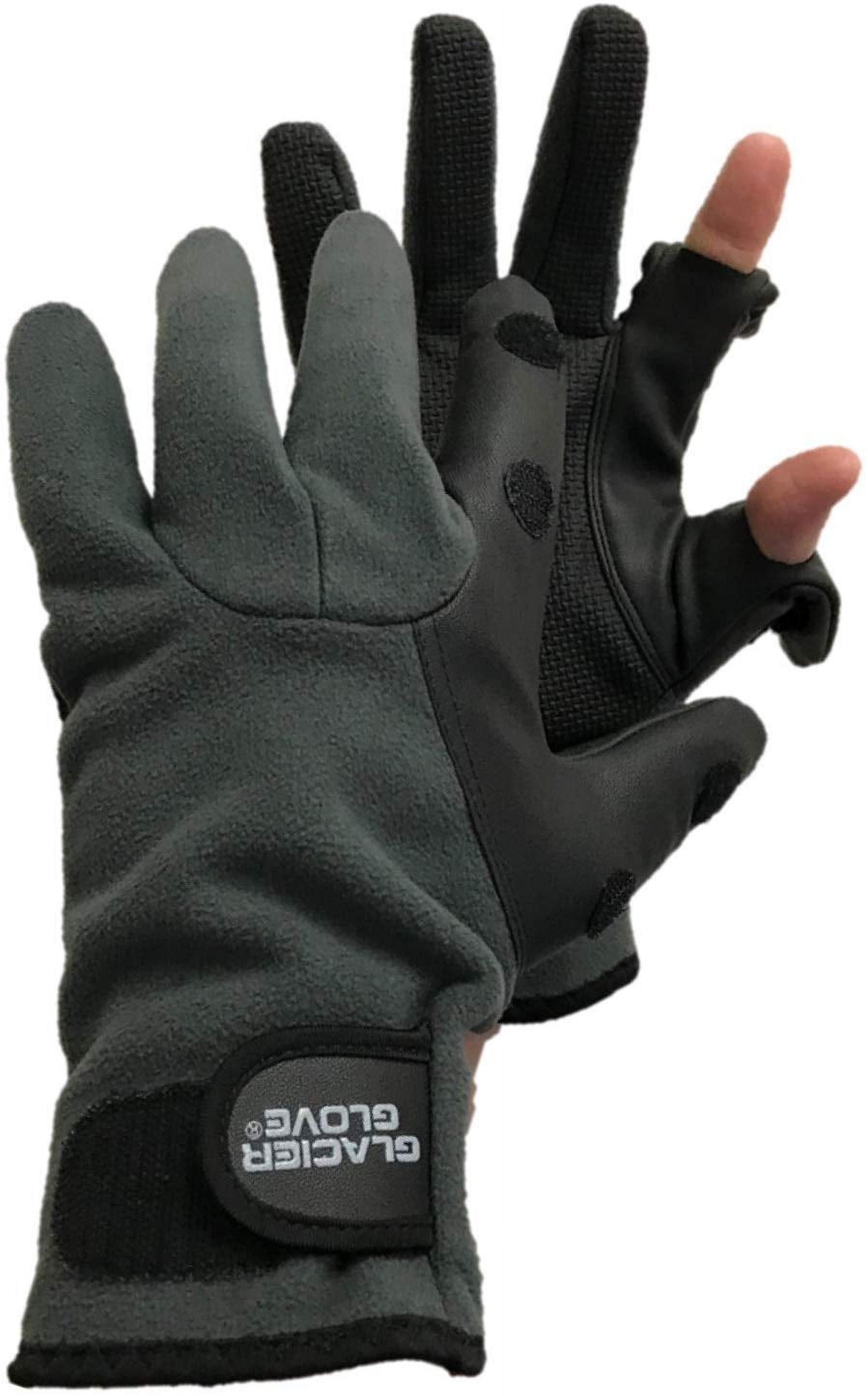 Glacier Glove - Fleece Split-Finger Gloves, Gray - Walmart.com