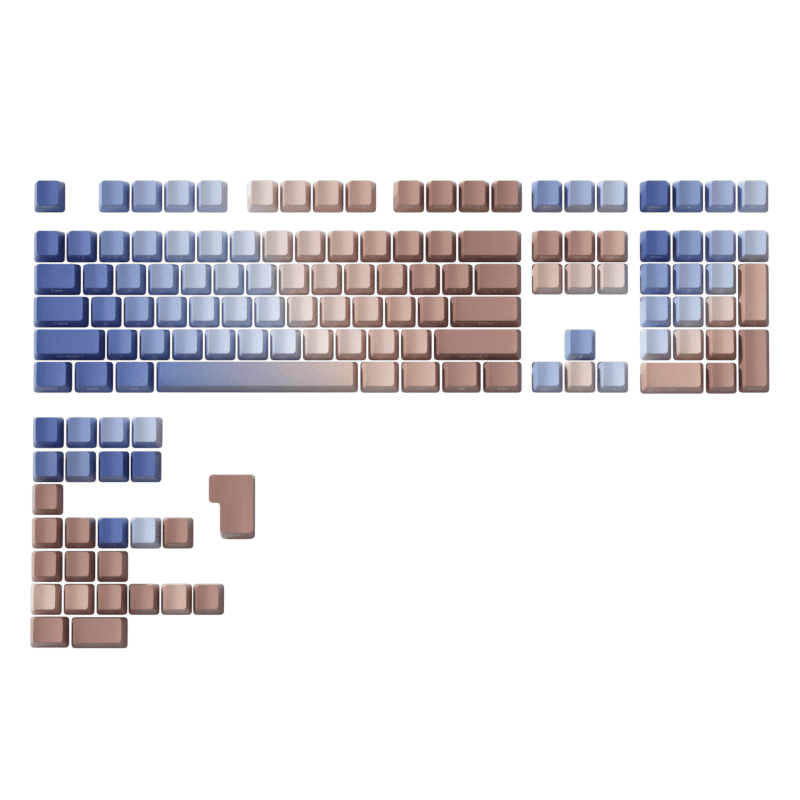 Glacier Gradient PBT Dyed Sub Cherry Profile Side Print Keycaps Set ...
