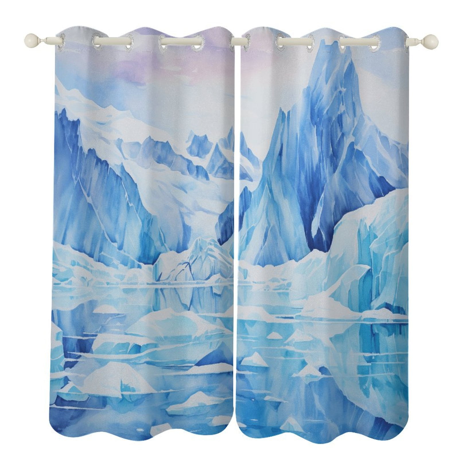 Glacier Modern Window for Living Room Curtains for Child Bedroom Kitchen Decor Blinds Drapes ...