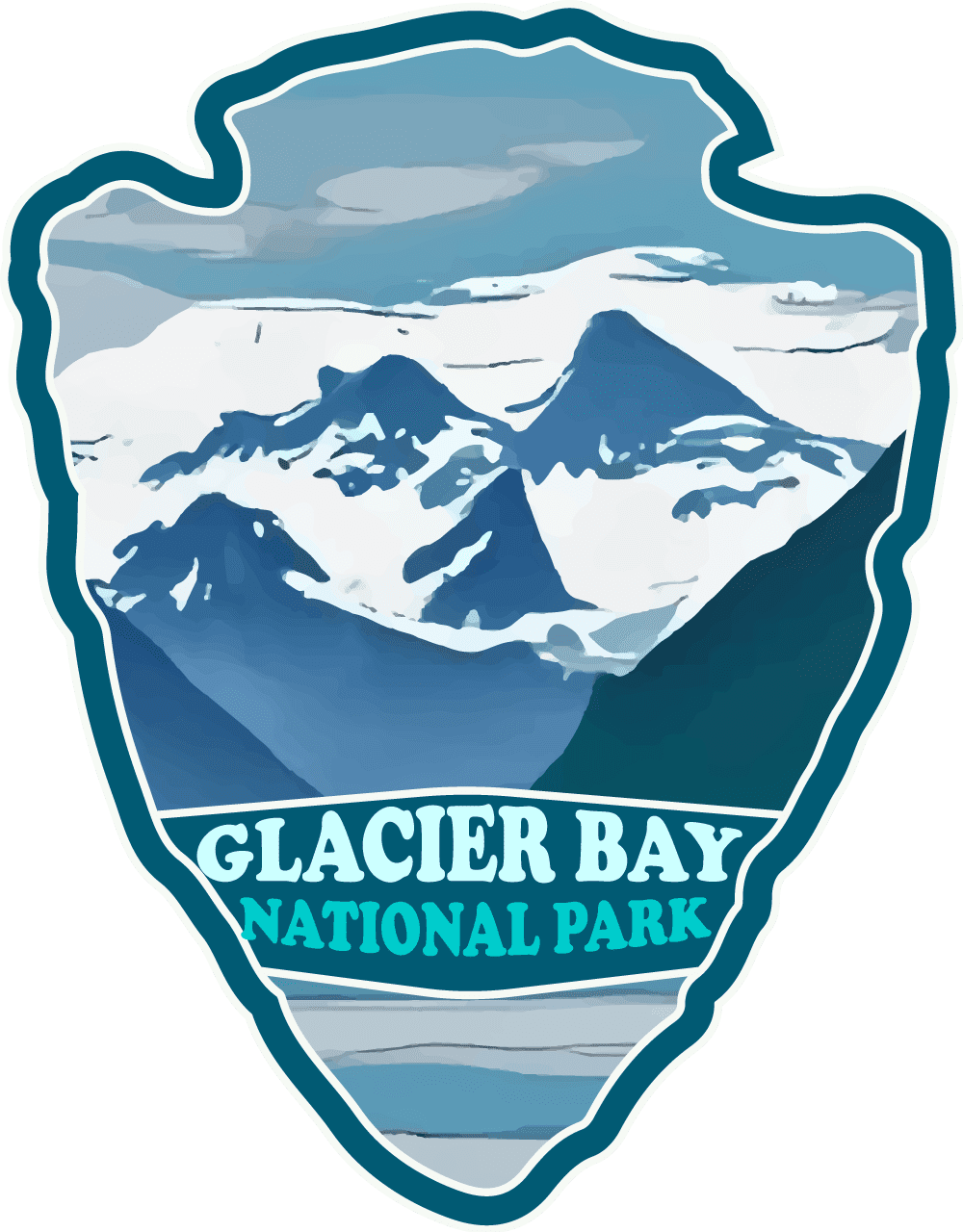 Glacier National Park Decal Sticker 6 inches - US National Parks Series ...