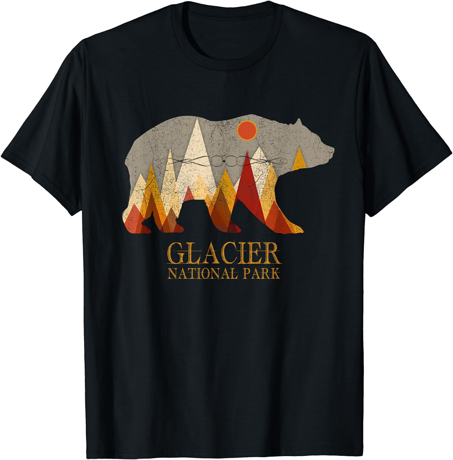 Glacier National Park Grizzly Bear Montana T-Shirt-4XL - Walmart.com