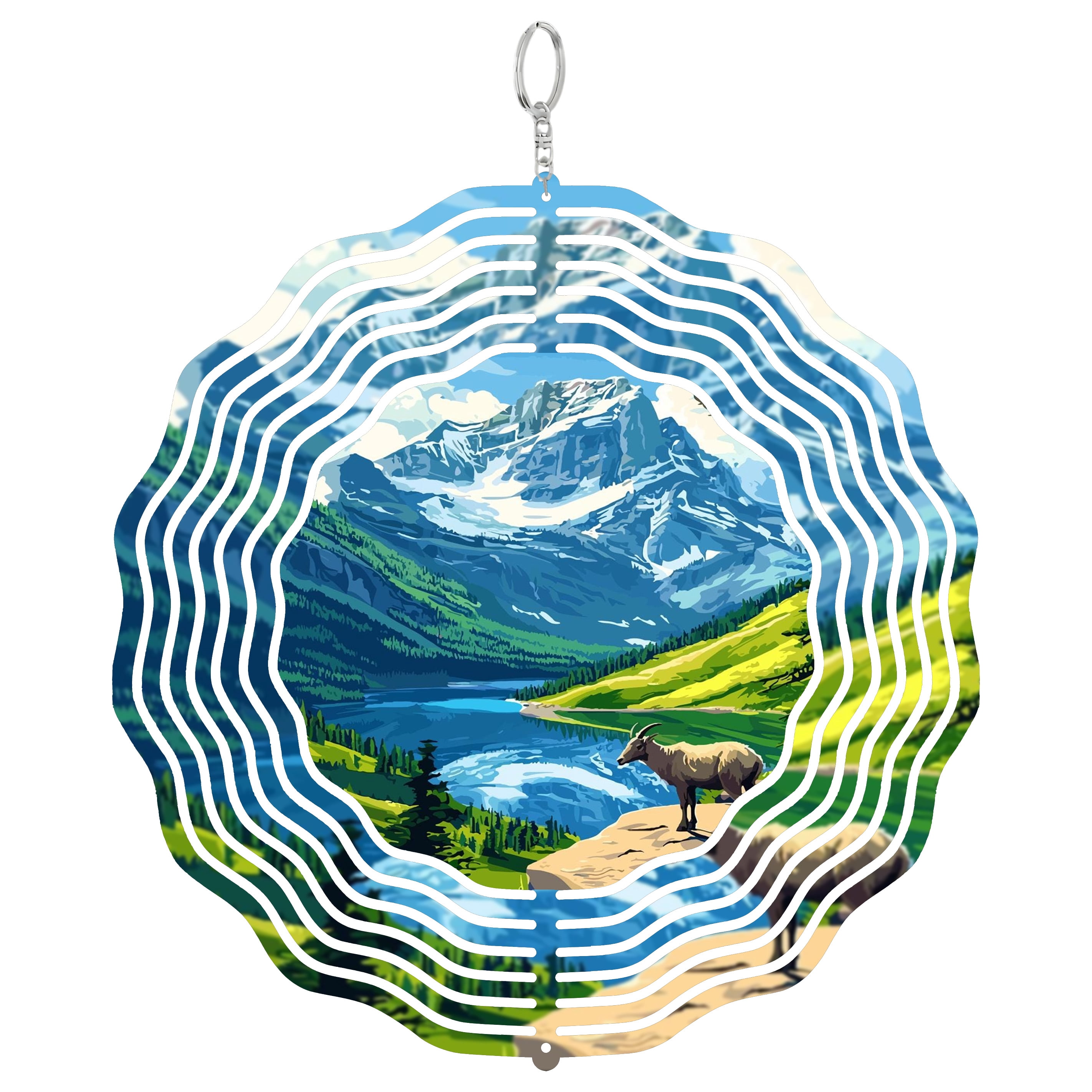 Glacier National Park Montana 3D Wind Spinner Kinetic Hanging Yard Art ...