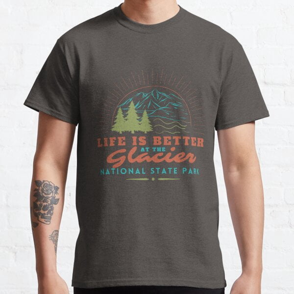 Glacier National State Park Classic Doodle T-shirt Sticker Classic T ...