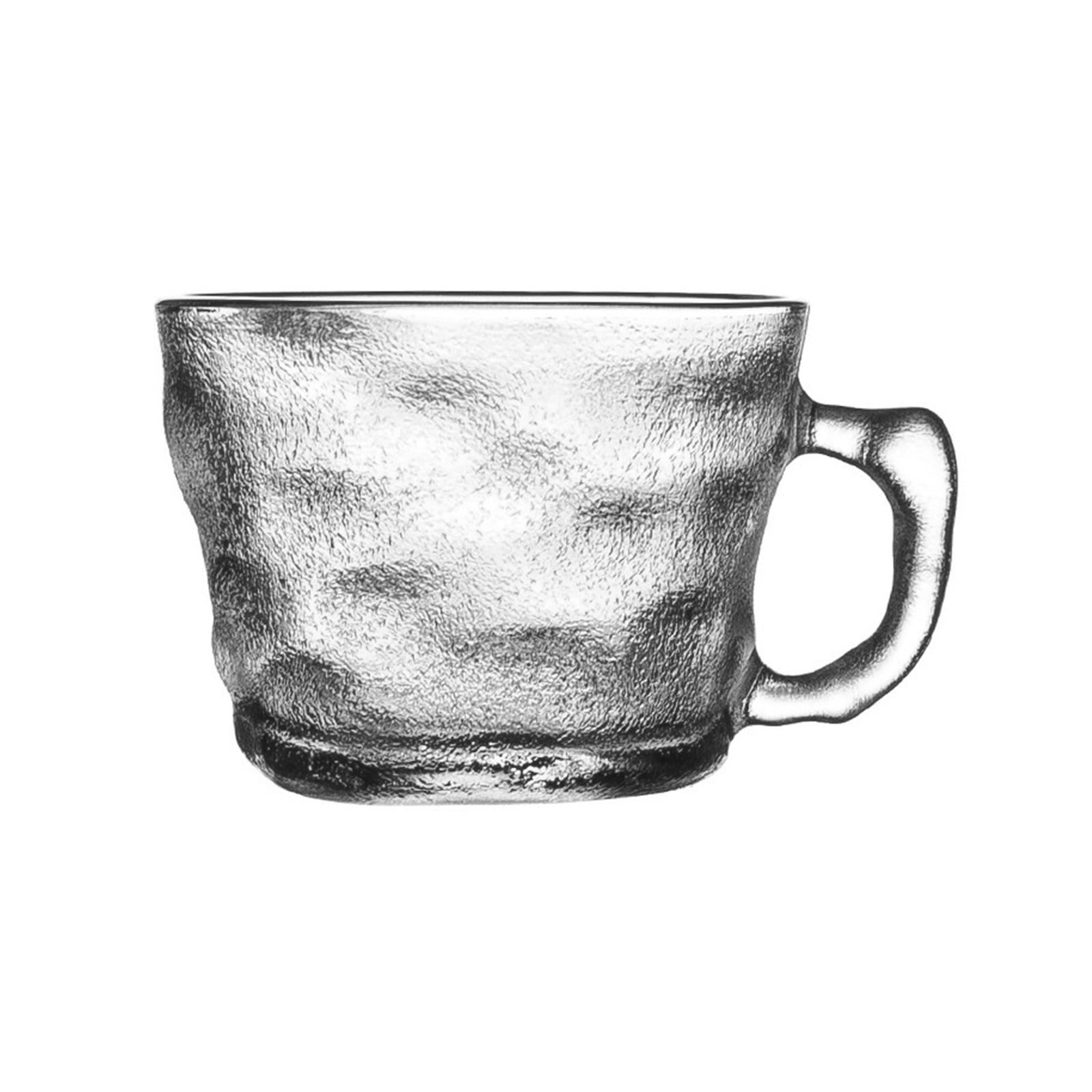 Glacier Pattern Lead-free Glass Mug with Handle, 12.3 Oz Clear Glass ...